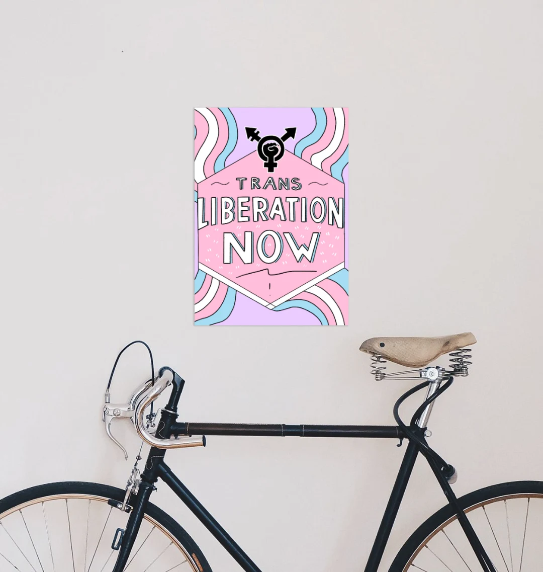 Trans Liberation Now Art Print | Fox Fisher Studio